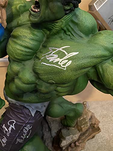 PSA/DNA Authentic Stan Lee & Lou Ferrigno Autograph 23 Inch Limited Edition Marvel Hulk vs Wolverine Statue/Bust #'d /4000