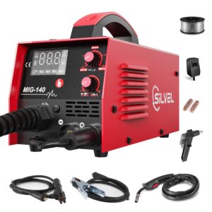 silvel mig welder 110v, 3 in 1 140a mig/arc/lift tig welding machine, flux core welder with igbt inverter, portable gas/gasless welder machine for home welder