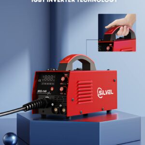 SILVEL MIG Welder 110V, 3 in 1 140A MIG/ARC/Lift TIG Welding Machine, Flux Core Welder with IGBT Inverter, Portable Gas/Gasless Welder Machine for Home Welder