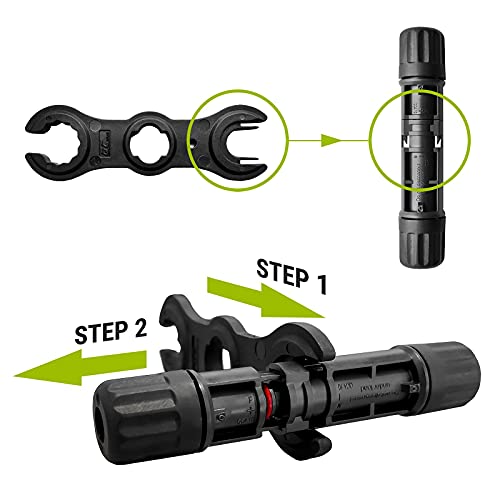 Newpowa Solar Panel Male/Female Connectors with Spanners 6 Pairs of PV Cable Connectors for Off-Grid Solar Charge System