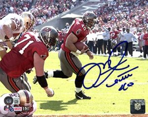 mike alstott autographed/signed tampa bay buccaneers 8x10 photo bas