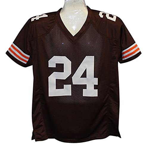 Nick Chubb Autographed/Signed Pro Style Brown XL Jersey BAS