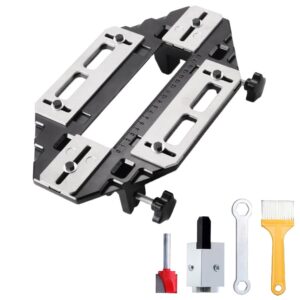 duebel aluminum alloy door hinge jig woodworking hole opener slotting locator wooden door hinge hole guide door lock jig for door lock installation