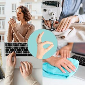 JWHOO Gel Finger Cots (Breathable, Latex Free), Finger Protectors with Hole(14PCS), Silicone Finger Gloves, Finger Covers for Hand Eczema, Trigger Finger, Finger Cracking, Finger Arthritis, Reusable.