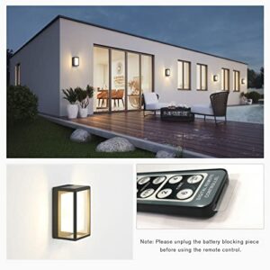 MVBT Modern Outdoor Solar Wall Light, LED Porch Patio Door Entryway Sconce Exterior Fixture Wall Lamp 3000K Landscape Lighting with No Wiring Required