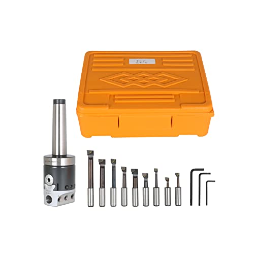 findmall 2 Inch Boring Head MT3 Carbide Boring Bar Set Milling Set Fit for Milling, Shaping and Drilling Machines