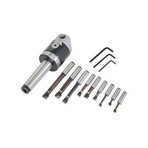 findmall 2 Inch Boring Head MT3 Carbide Boring Bar Set Milling Set Fit for Milling, Shaping and Drilling Machines