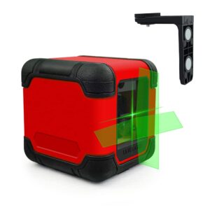 yiyitools line laser level tools 100ft green self fit for indoor outdoor picture hanging construction wall writing tile installation, sn011g