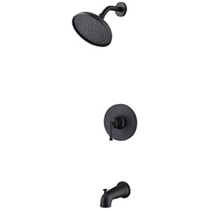 glacier bay oswell single-handle 1-spray tub and shower faucet in matte black (valve included) hd873x-1910h