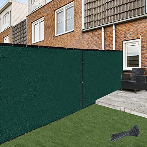 ASTEROUTDOOR Balcony and Fence Privacy Screen 4' x 50' with 90% Shade Rating - Green 170 GSM Polyethylene Fabric