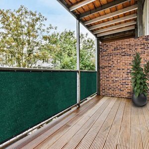 ASTEROUTDOOR Balcony and Fence Privacy Screen 4' x 50' with 90% Shade Rating - Green 170 GSM Polyethylene Fabric