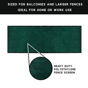 ASTEROUTDOOR Balcony and Fence Privacy Screen 4' x 50' with 90% Shade Rating - Green 170 GSM Polyethylene Fabric