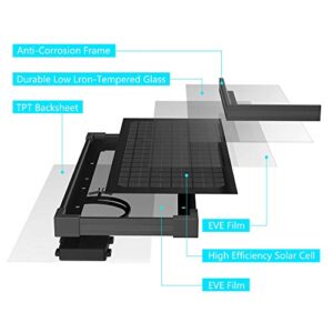 10WattsWaterproof Solar Battery Charger Maintainer 12V Solar Panel Built-in Intelligent MPPT Solar Charge Controller Mount Bracket and SAE Cable Kits for Automatic Solar Gate Opener Systems Monitor