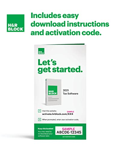 H&R Block Tax Software Deluxe + State 2021 [Old Version]