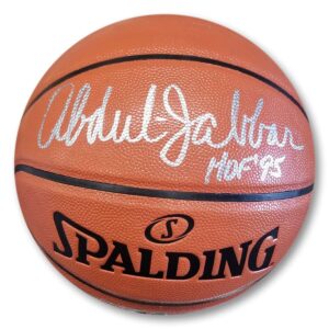 kareem abdul jabbar signed autographed basketball lakers "hof 95" fanatics