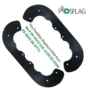 POSFLAG 99-9313 Snow Blower Paddles with 95-6151 Drive Belt Replaces 125-1128 55-9250 55-9251 88-0771 for Toro CCR 2400, CCR 2450, CCR 2450 GTS, CCR 3000, CCR 3600, CCR 3650, CCR 3650 GTS Snowthrowers