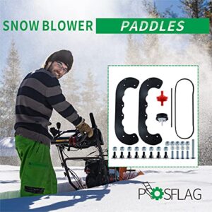 POSFLAG 99-9313 Snow Blower Paddles with 95-6151 Drive Belt Replaces 125-1128 55-9250 55-9251 88-0771 for Toro CCR 2400, CCR 2450, CCR 2450 GTS, CCR 3000, CCR 3600, CCR 3650, CCR 3650 GTS Snowthrowers