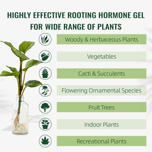 MetaMagic Rooting Hormone Gel for Cuttings Must Have Plant Fertilizer for Cloning Rapid Root Grow Branching General Purpose Hydroponic Nutrients and Supplies – No-Mess Single Packet Tube 15ML