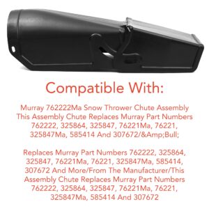 Replacement 762222MA Chute Assembly for Craftsman Snow Throwers - Replaces Murray and Craftsman 325847MA, MT325847MA, MT325847, and More - Compatible with Murray and Craftsman Snow Throwers