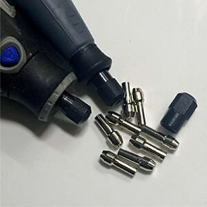 Luo ke 9Pcs Quickly Changed Rotary Collet Set Clamping Nut Fits For Dremel