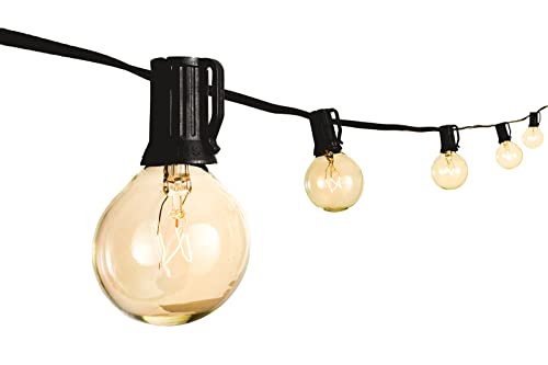 SFEG G40 String Lights - 5W Warm Incandescent Shatterproof Glass Bulbs, 18-Gauge Wire - Dimmable Globe String Lights for Backyard, Patio, Porch, Garden - Decorative Outdoor Hanging Lights - 50ft