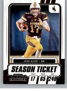 2021 panini contenders draft season ticket #5 josh allen wyoming cowboys football trading card