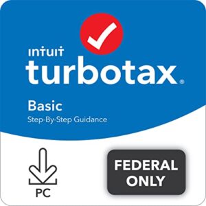 [old version] intuit turbotax basic 2021, federal only tax return [pc download]