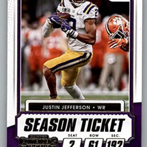 2021 Panini Contenders Draft Season Ticket #30 Justin Jefferson LSU Tigers Football Trading Card