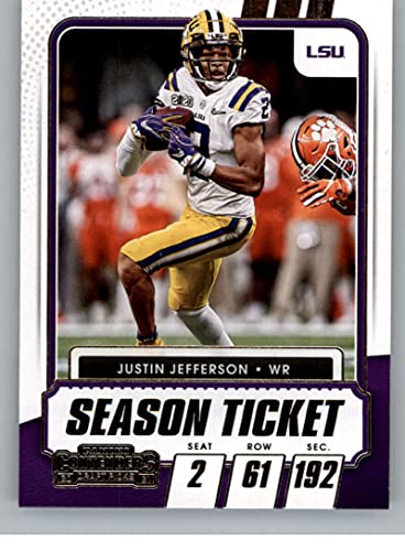 2021 Panini Contenders Draft Season Ticket #30 Justin Jefferson LSU Tigers Football Trading Card