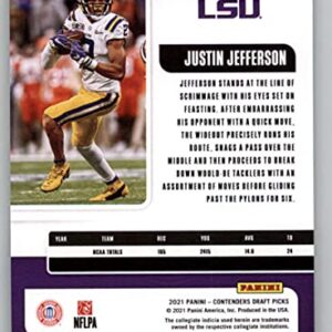 2021 Panini Contenders Draft Season Ticket #30 Justin Jefferson LSU Tigers Football Trading Card