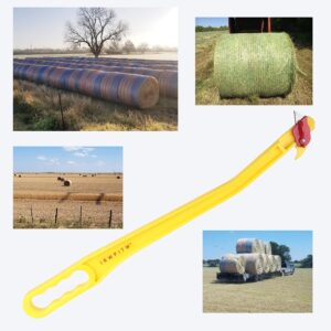 IRWPITW Hayknife, 29" Hay Knife Tool, Net Wrap Cutter, Open the Round Hay Bale, Big Straw Bail, Cutting Twine String, Cut Feed Bag Mesh, Livestock Farmer Knife for Horse Cow Goat Sheep Cattle Farm