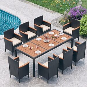 Flamaker 9 PCS Outdoor Patio Dining Set