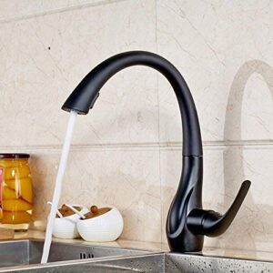 whlmyh sink tap，kitchen bathroom sink tap，deck mounted spout kitchen faucet spout kitchen single hole kitchen mixer faucet sprayer kitchen faucets - rose gold/black color