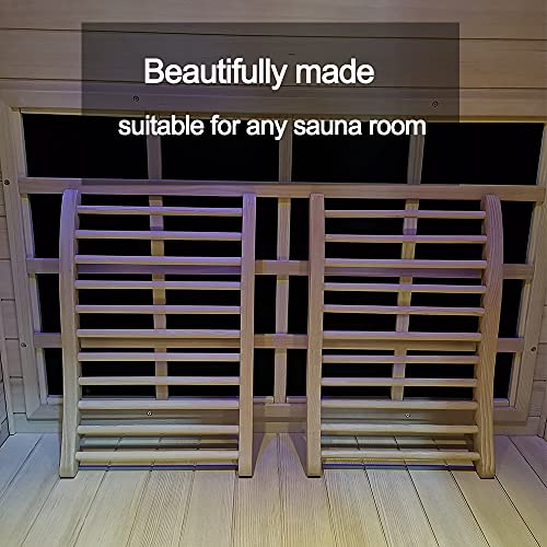 ZSQ Canadian Hemlock Sauna Backrest 1-Pack, S-Shape, No Stains, All Natural Finish (Backrest)