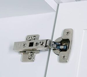 hushed hardware 20 pack frameless full overlay adjustable closing speed soft close cabinet hinges. premium soft close hinges for kitchen cabinets. self-closing door hinges for cabinet door.