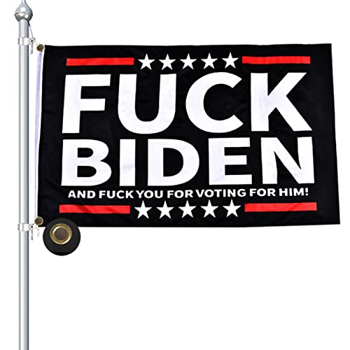 Osgow Fuck Biden Flag, 3x5 Ft Fuck FK Biden Flags, Outdoor Pop American Flags, 100% Polyester Fabric with Brass Grommets, Vivid Color and Fade Proof, Fly Your US Flag in Outdoor, Car, Farm, Room