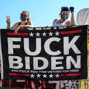 Osgow Fuck Biden Flag, 3x5 Ft Fuck FK Biden Flags, Outdoor Pop American Flags, 100% Polyester Fabric with Brass Grommets, Vivid Color and Fade Proof, Fly Your US Flag in Outdoor, Car, Farm, Room