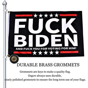 Osgow Fuck Biden Flag, 3x5 Ft Fuck FK Biden Flags, Outdoor Pop American Flags, 100% Polyester Fabric with Brass Grommets, Vivid Color and Fade Proof, Fly Your US Flag in Outdoor, Car, Farm, Room