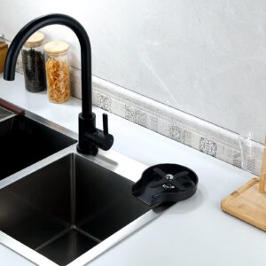 ARRISEA Metal Faucet Glass Rinser for Kitchen Sink, Matte Black Cup Rinser, Kitchen Sink Accessories, Bottle Washer