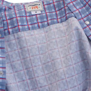 TICOMELA FR Shirt for Men Flame Resistant Shirts 6.5oz Light Weight Blue/Red Plaid Men's Fire Retardant Snap Shirts