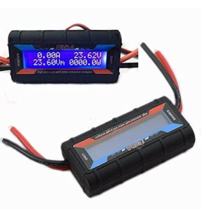 MGGi 150A RC Watt Meter Analyzer High Precision with Backlight Digital LCD Screen for voltage (V) current (A) Power (W) Charge(Ah) and Energy (Wh) Measurement (150A) -DC 0-60V Volt Amp Wattage Checker