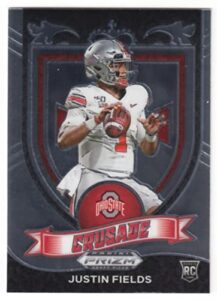 2021 panini prizm draft picks #163 justin fields ohio state buckeyes crusade (rookie year card) nfl football card nm-mt