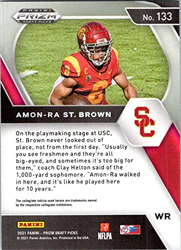 2021 Panini Prizm Draft Picks #133 Amon-Ra St. Brown USC Trojans (RC - Rookie Card) NFL Football Card NM-MT