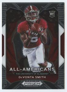 2021 panini prizm draft picks #186 devonta smith alabama crimson tide all american (rookie year card) nfl football card nm-mt