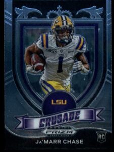 2021 panini prizm draft picks #162 ja'marr chase lsu tigers crusade (rookie year card) nfl football card nm-mt