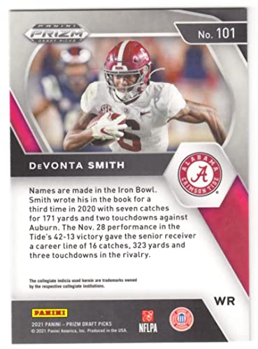 2021 Panini Prizm Draft Picks #101 DeVonta Smith Alabama Crimson Tide (RC - Rookie Card) NFL Football Card NM-MT