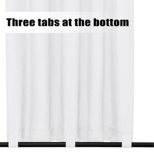 Easy-Going Outdoor Curtains Waterproof Windproof Weatherproof Curtain for Patio, Cabana, Porch, Pergola and Gazebo, Grommet Top and Tab Bottom Drape, 1 Panel, 54x84 inch, White