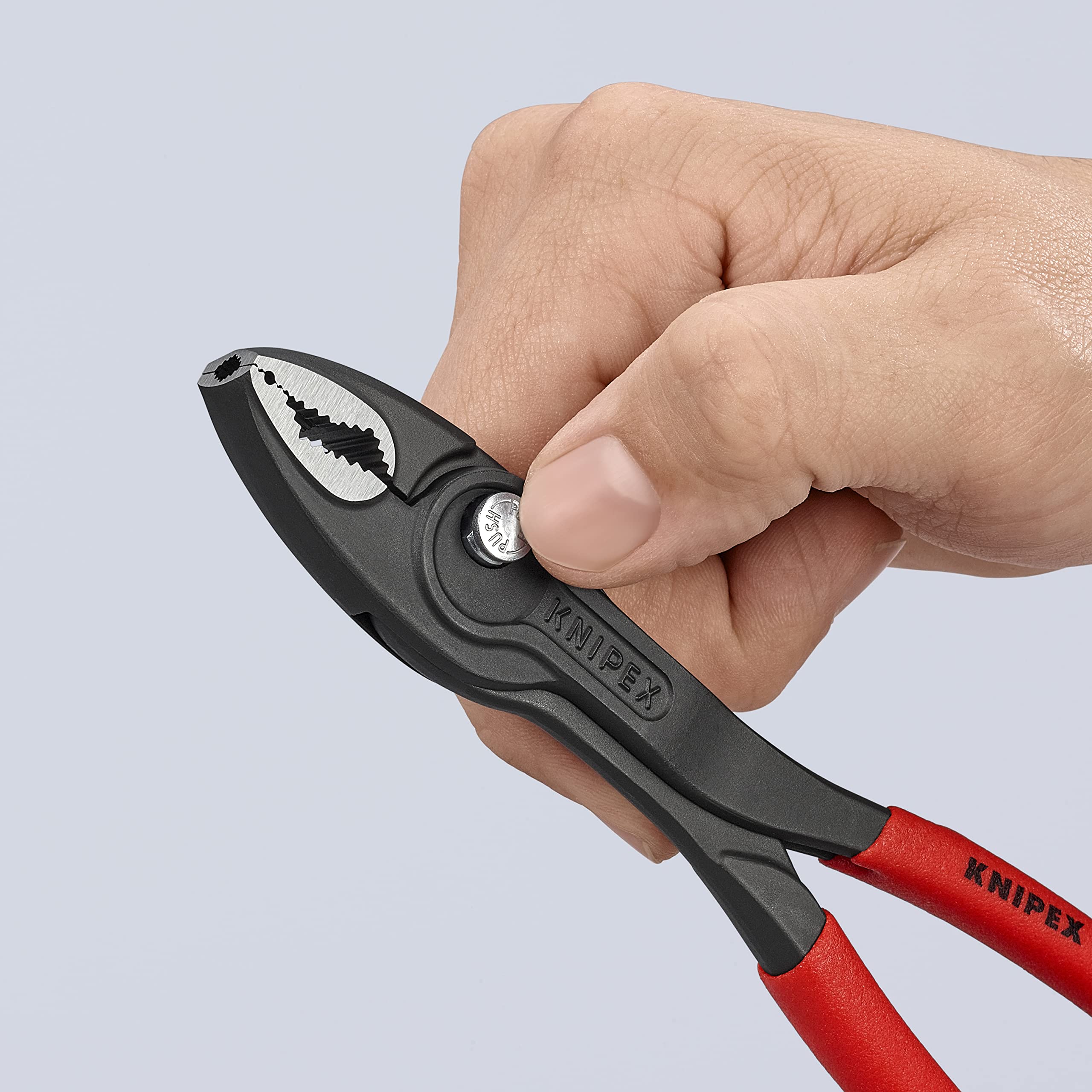 Knipex TwinGrip Atramentized Front Multi-Grip Pliers 200 mm 82 01 200 Black Plastic Coated Anti-Slip