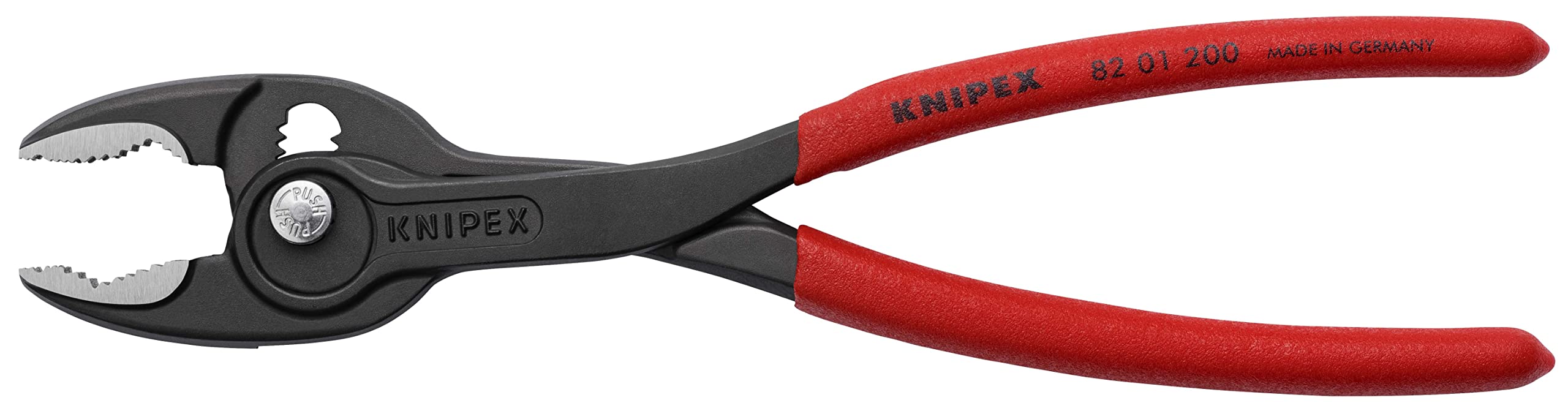 Knipex TwinGrip Atramentized Front Multi-Grip Pliers 200 mm 82 01 200 Black Plastic Coated Anti-Slip