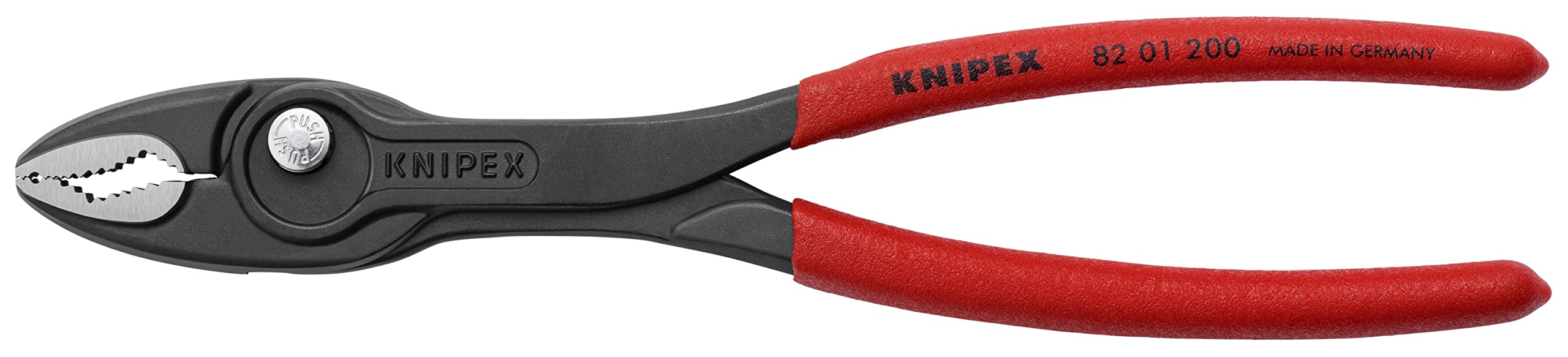 Knipex TwinGrip Atramentized Front Multi-Grip Pliers 200 mm 82 01 200 Black Plastic Coated Anti-Slip